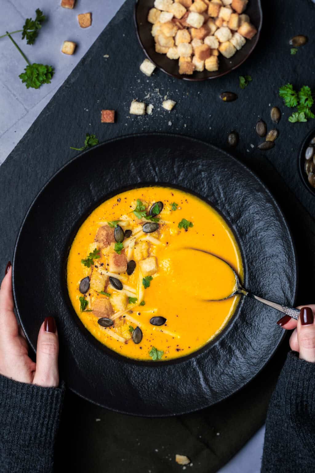 Süßkartoffel-Apfel-Suppe: Einfaches Thermomix®-Rezept